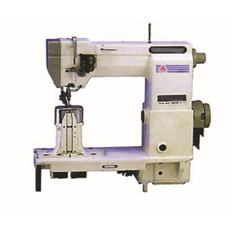 High post double needle roller feed stitcher